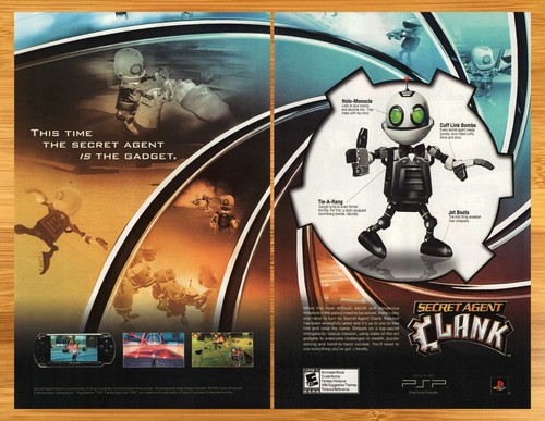2008 Secret Agent Clank PSP PS2 Print Ad/Poster Ratchet Video Game ...
