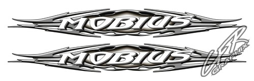 Set of 2 - Moomba Mobius Ski Wake Boats Vinyl Decals - EXTRA LARGE 100 ...