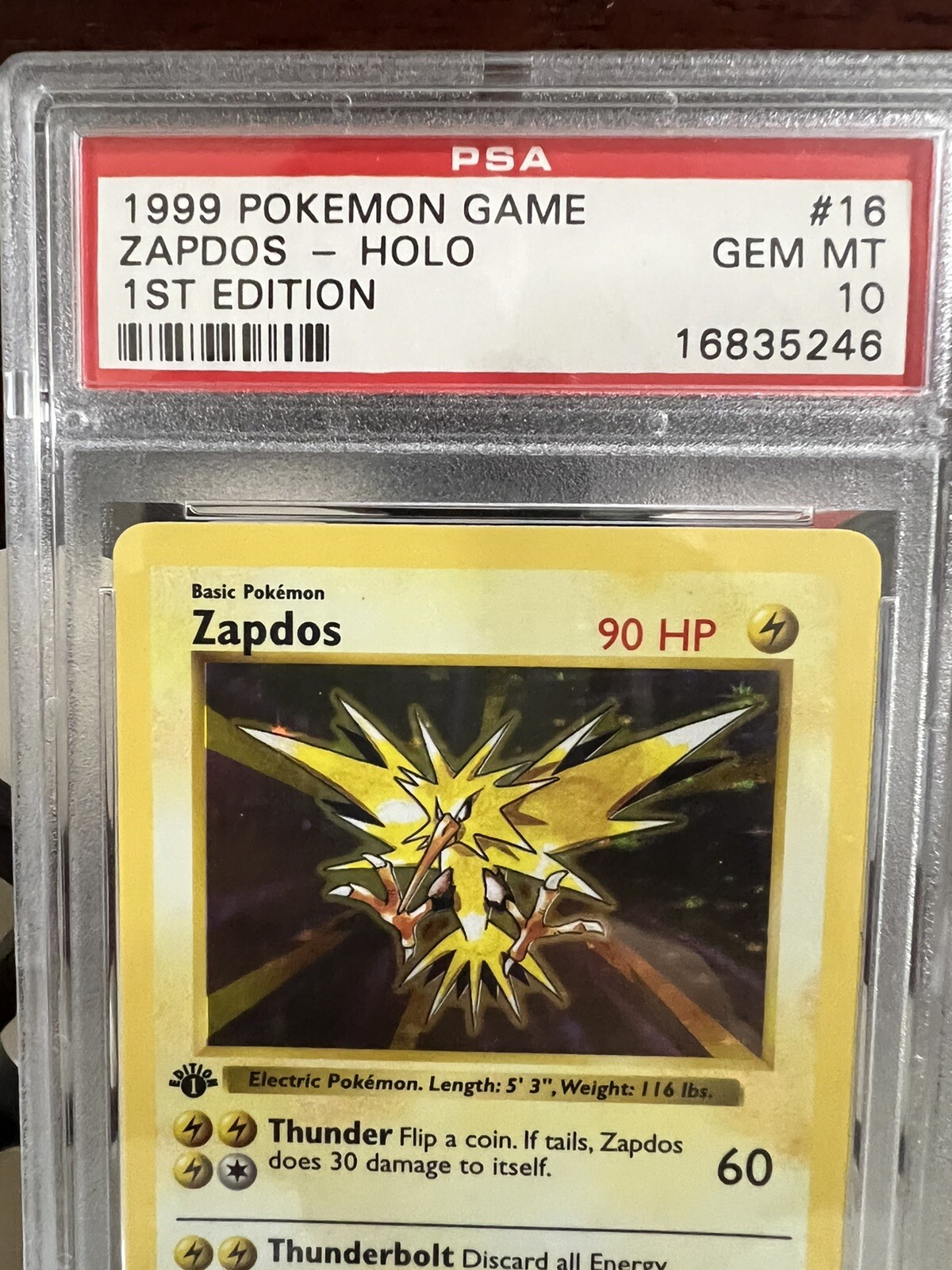 1999 POKEMON SHADOWLESS 1ST EDITION HOLO ZAPDOS #16 PSA 10 GEM MINT | eBay