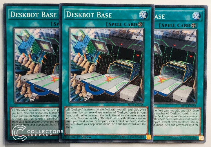 Yu-Gi-Oh! SHVI-EN068 - 3 x Deskbot Base - 1st edition - Common | eBay ...