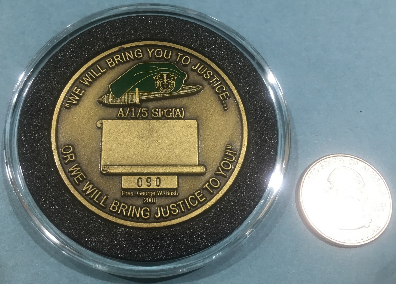 5TH SPECIAL FORCES CHALLENGE COIN ALPHA COMPANY, 1ST BATTALION ...