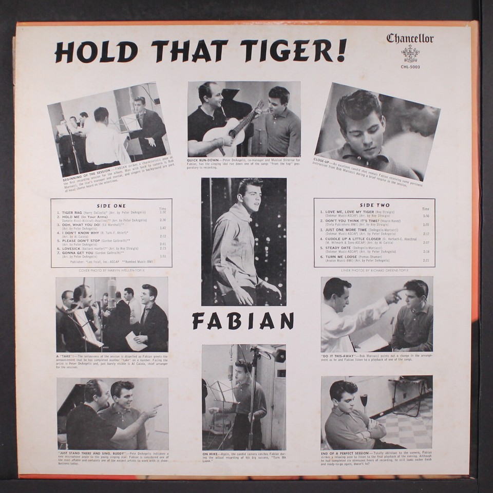 FABIAN: hold that tiger! CHANCELLOR 12" LP 33 RPM | eBay