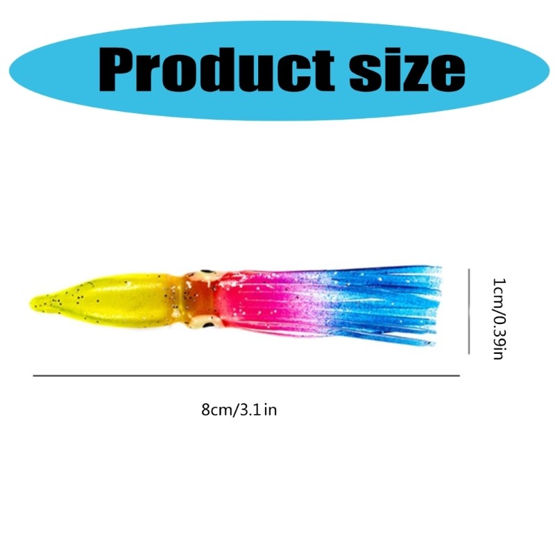 20Pcs Squids Skirts Fishing Baits Soft Octopuses Lure Saltwater Fishing ...