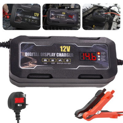 Smart Car Battery Charger 12V 6A Automatic Jump Starter Pulse Repair ...