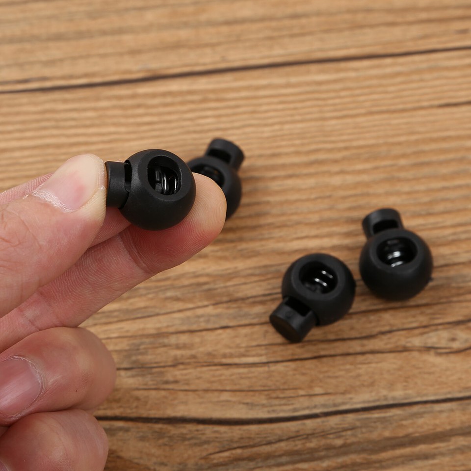 50pcs Toggle Spring Loaded Stopper Cord Locks Ends Sliding Fastener ...