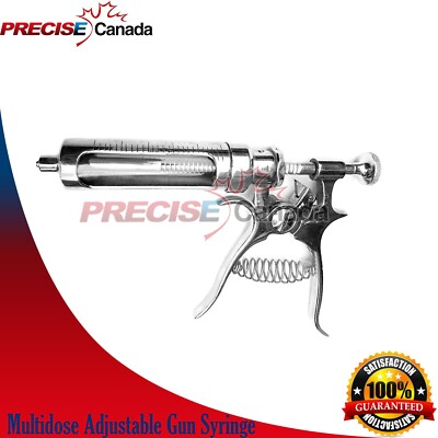 Multidose Automatic Adjustable Dose Gun Syringe 30 mL Livestock ...