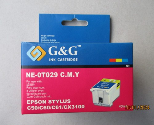 QTY 2 x T029 EPSON STYLUS GENERIC COLOUR INK CARTRIDGES SUIT C50 C60 ...