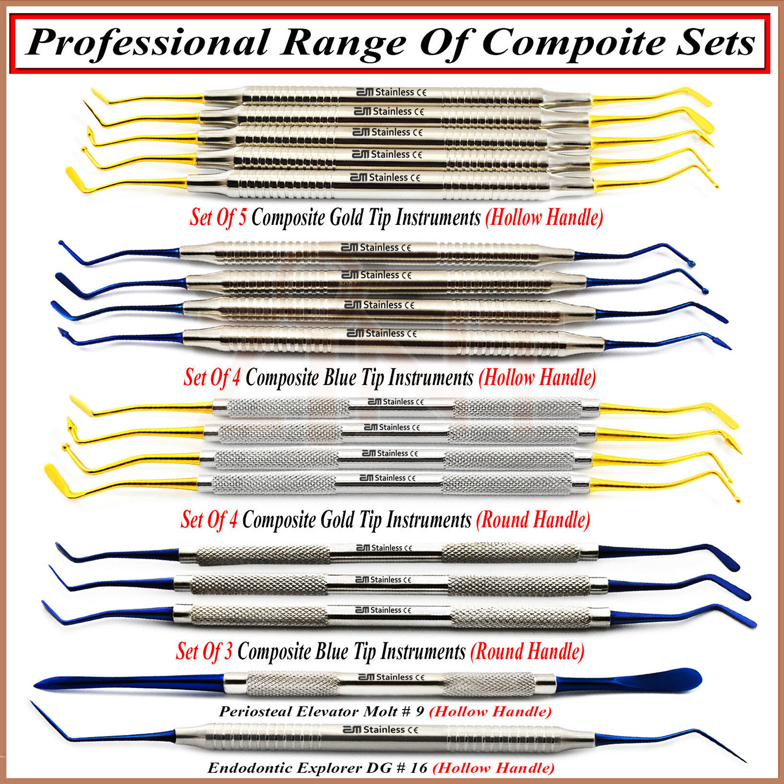 Dental Composite Filling Restorative Plastic Placement Instruments Lab Tools New | eBay UK