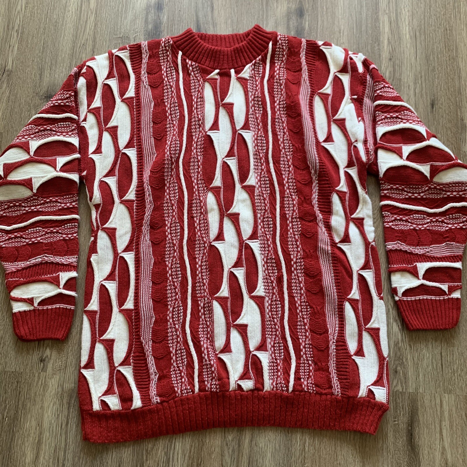 Vintage Coogi Australia Basics Red And White Knit Swe… - Gem