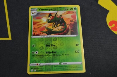 POKEMON SHINING FATES REVERSE HOLO RARE YANMEGA 002/072 NM/MINT PACK ...