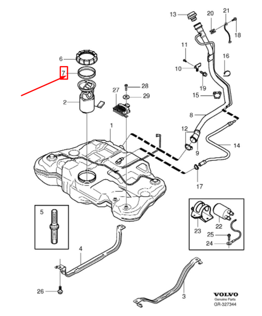 VOLVO XC60 Fuel Pump Gasket 31212012 GENUINE for sale online | eBay