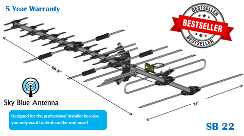 Sky Blue Antenna SB-22, Hi-VHF/UHF TV Antenna, | eBay