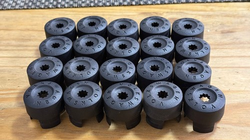 GENUINE WHEEL NUT COVERS VW TRANSPORTER T5 T6 2003-2024 BOLT CAPS 19mm ...