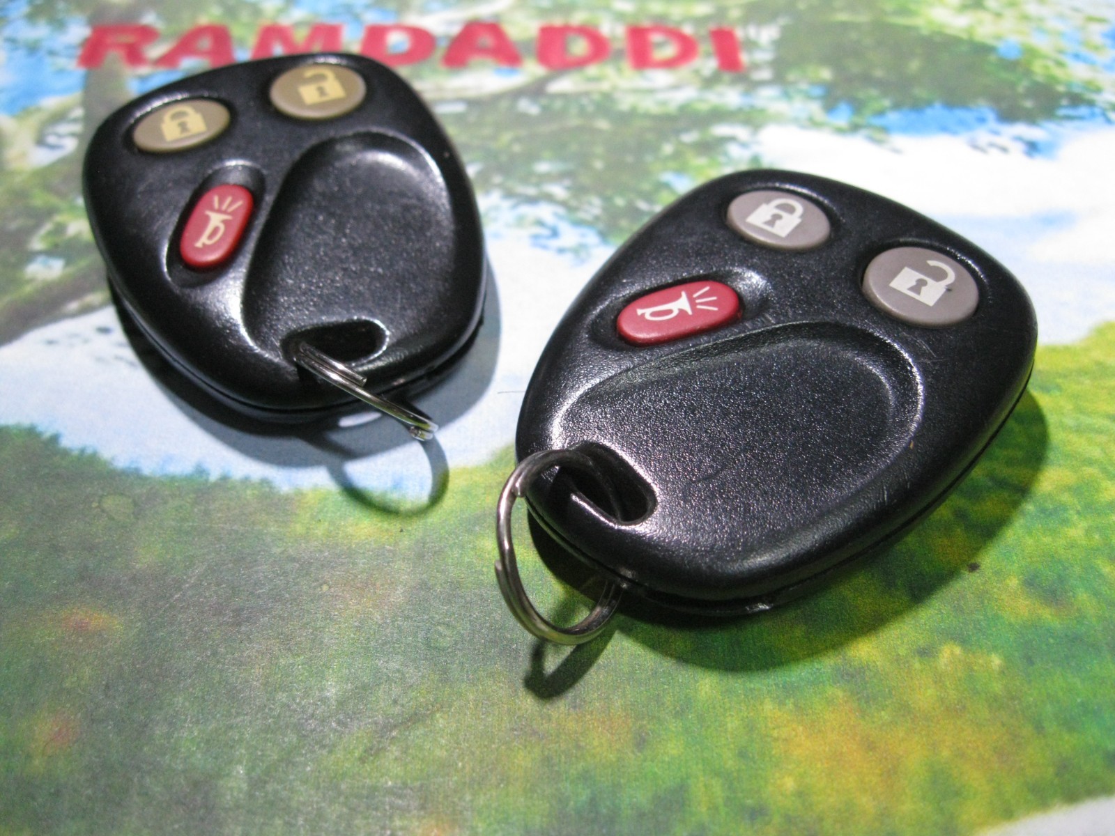 2 NICE 100% OEM Set GM 15186200 & 15186201 Fob Remote Transmitter ...