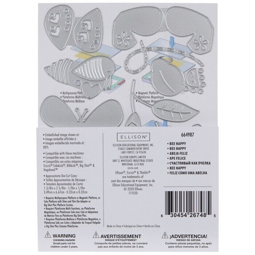 Sizzix Thinlits Bee Happy Love Bug Butterfly Ladybug Bee 12 Dies for sale online | eBay