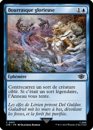 bourrasque glorieuse foil bleu X1 le seigneur des anneaux | eBay