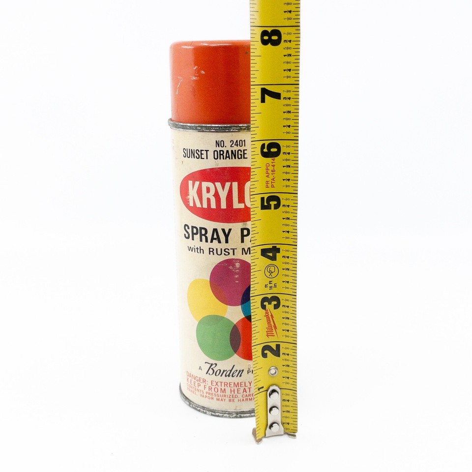 Vintage 1960’s KRYLON Sunset Orange Ename - No. 2401 Paper Label Spray ...