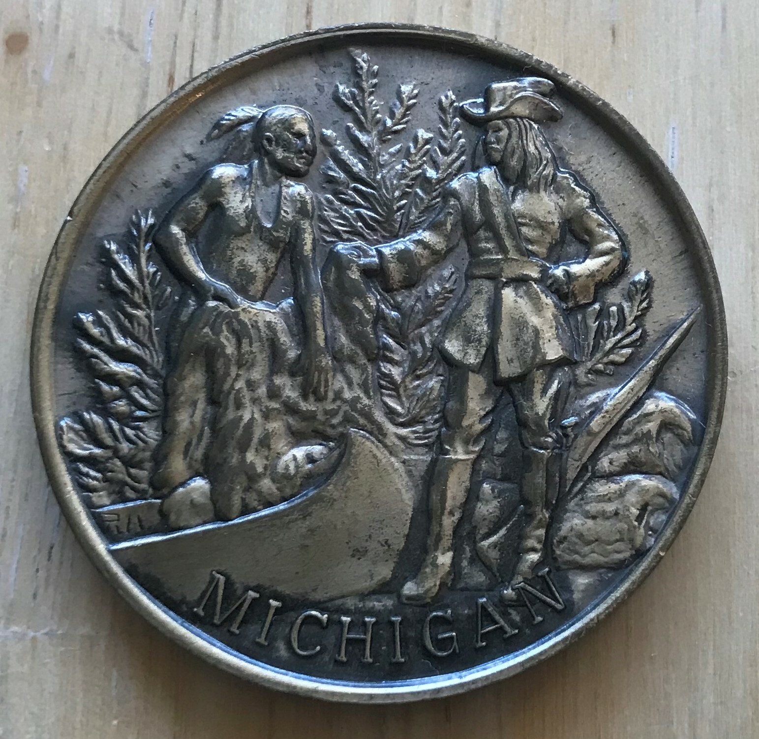 Michigan - Official 1974 Michigan Medallion/United States Bicentennial ...