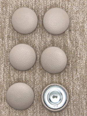 Faux Leather 45L/28mm Beige Vinyl Covered Loop Back Upholstery Buttons ...