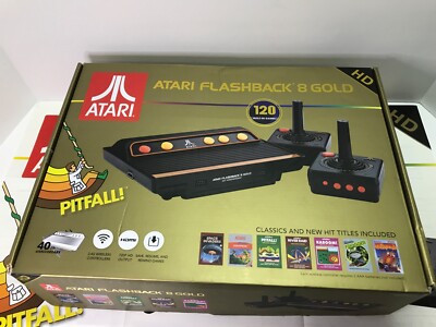 Atari Flashback 8 Gold HDMI Deluxe Retro Console 120 Games 2 Wireless ...