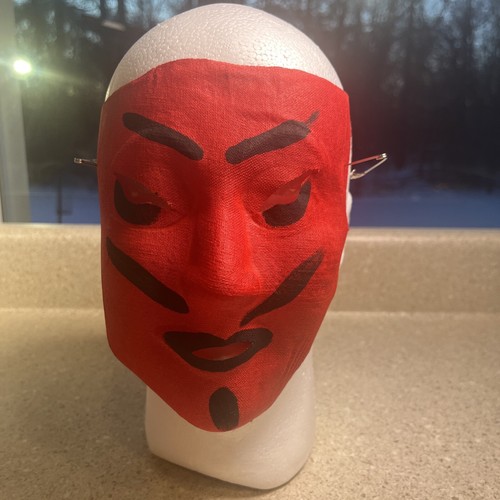 G954~ Vintage 30’s/40’s Halloween Mask Gauze / Cheesecloth Red Devil | eBay