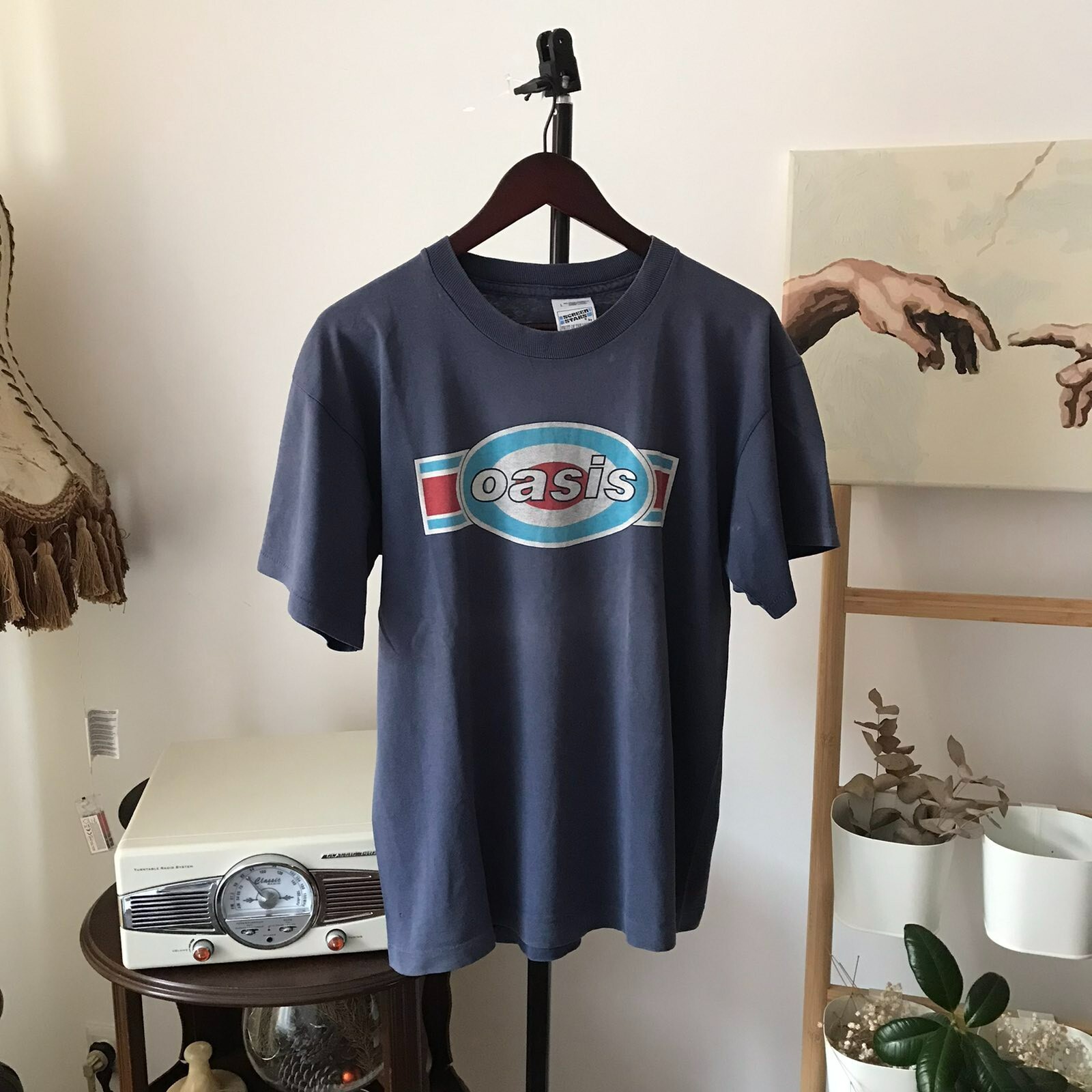 Rare Oasis T Shirt Vintage 1996 Cork Sz L - Gem