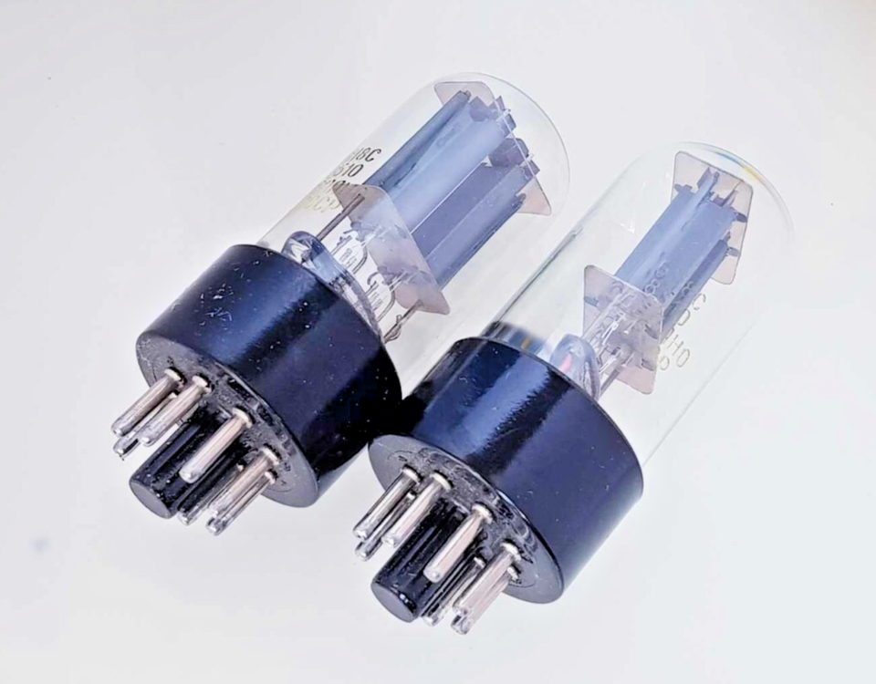 2 x 6N8S MATCHED PAIR STRONG 1986y Soviet Tubes 6SN7 Double Triode NEW ...