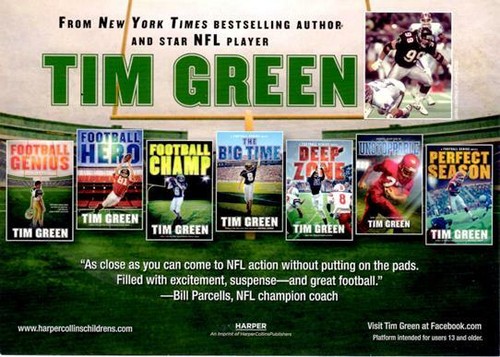 MLB BASEBALL & NFL FOOTBALL - TIM GREEN BOOKS 5X7 OVERSIZED PROMO ...