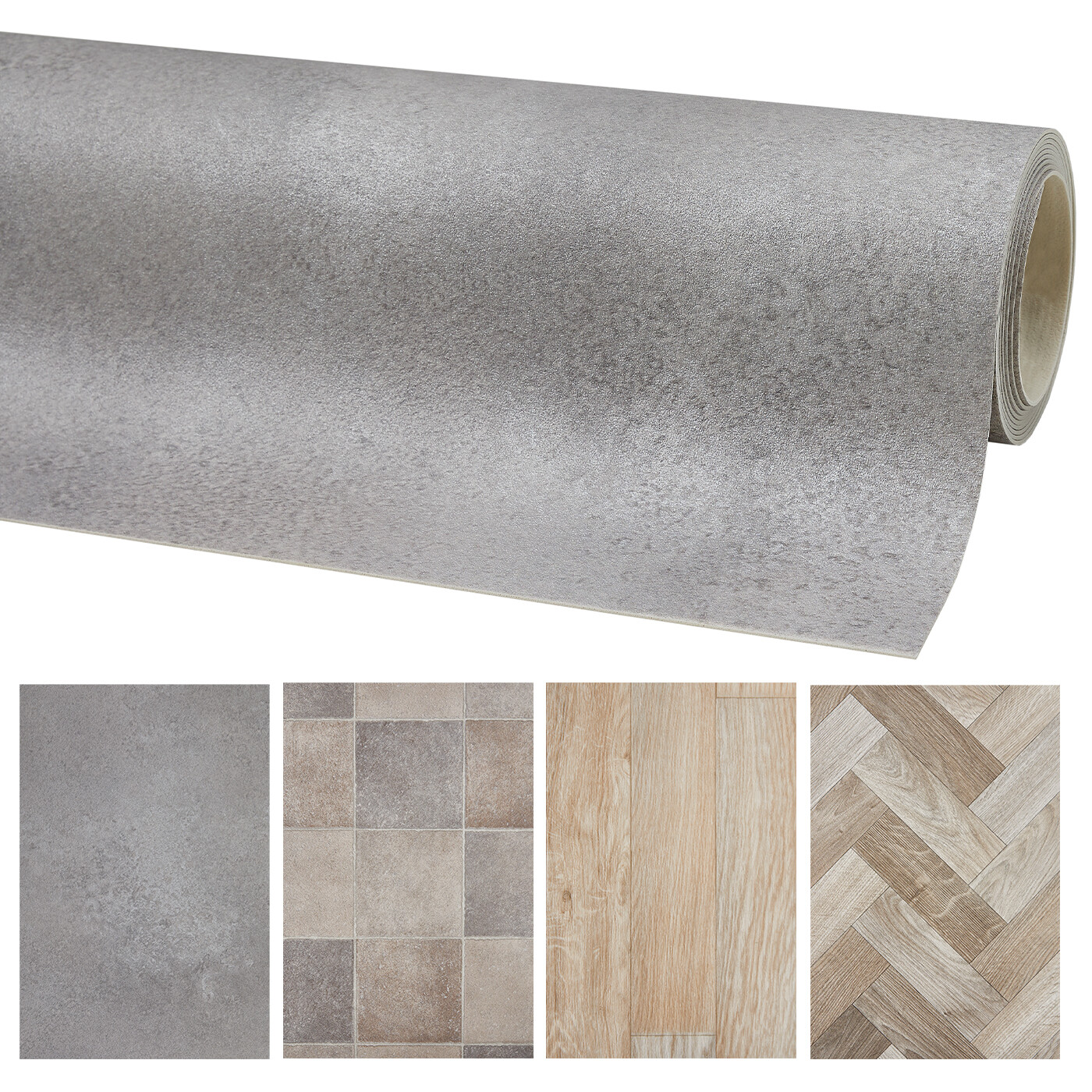 PVC Vinyl Bodenbelag 200x300 cm - 2,5 mm - Fliese- oder Holzoptik ...