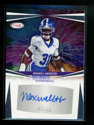 2025 SAGE Maxwell Hairston #A-MH Autograph Football | eBay