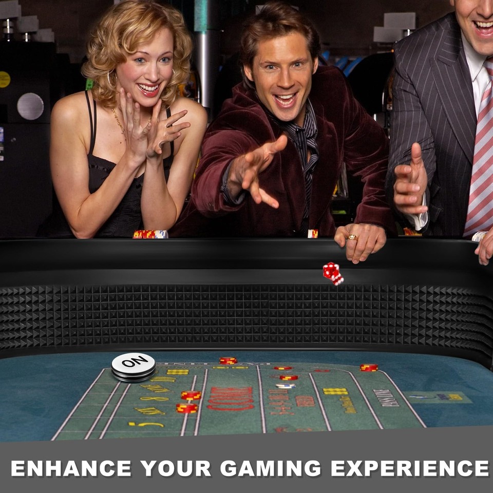 Craps Tabletop Game Set, Includes 48"x11" Rubber Craps Diamond Pyramid ...