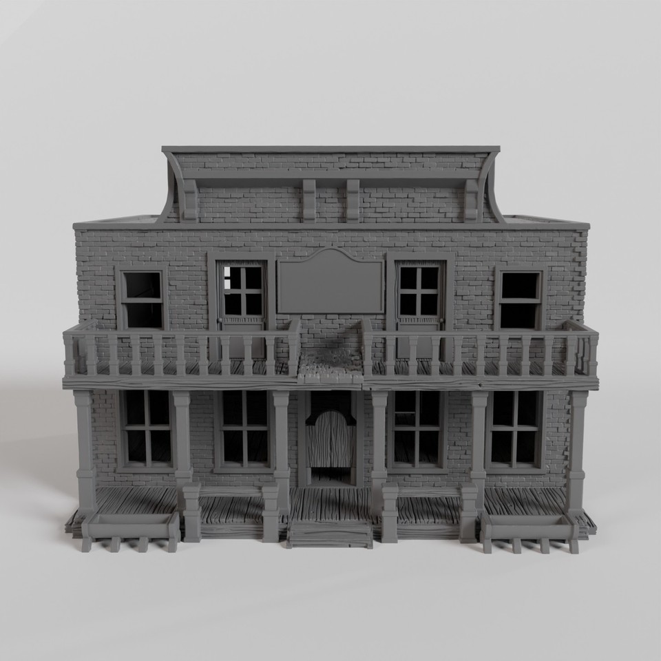 Dreadwood Frontier Town Old West Saloon 3D Printed Building 10-54MM ...