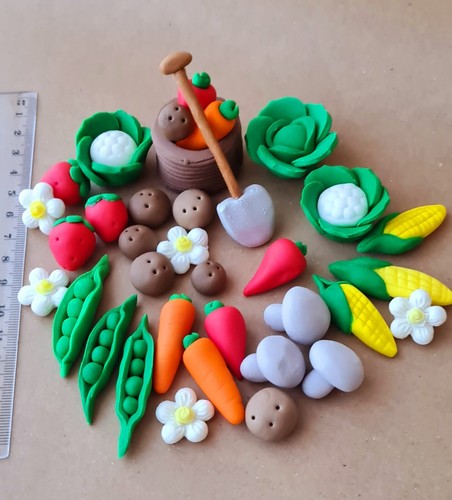 Fondant Peter Rabbit Theme Vegetables cake/cupcake toppers | eBay UK