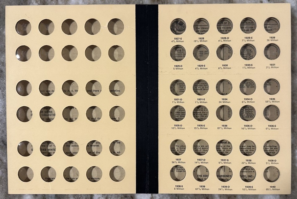 Vintage Library of Coins Vol 10 Mercury Head Dime Album - Very Nice ...
