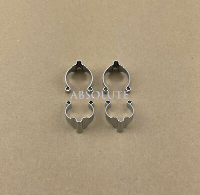 4X CHROME VINTAGE BICYCLE BRAKE SHIFTER CABLE CLAMP CLIP GUIDE SCHWINN ...