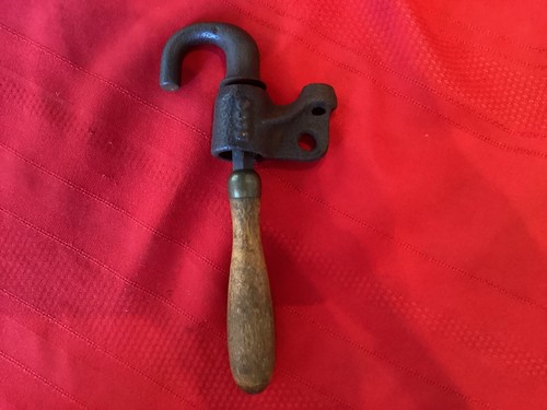 Antique Cast Padlock Rickard Style Screw Key Lock 19th Century -Wood ...