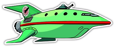 FUTURAMA PLANET EXPRESS STARSHIP DECAL STICKER 3M USA TRUCK VEHICLE ...