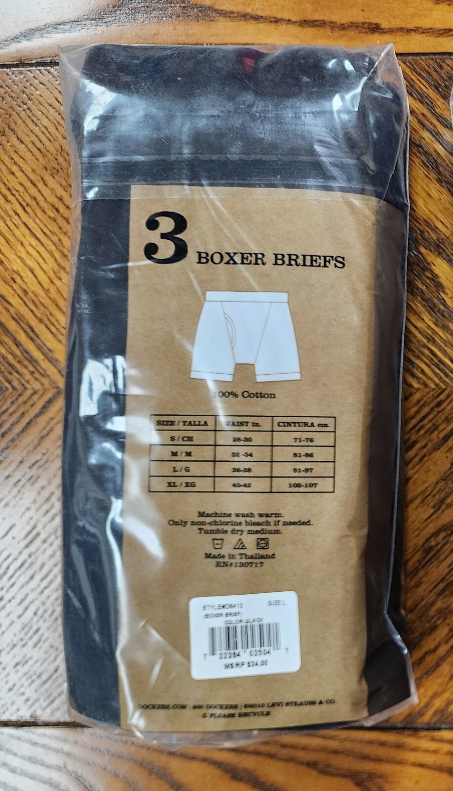 VTG Dockers Mens 3 pack LARGE Black Boxer Briefs Cotton underwear | eBay