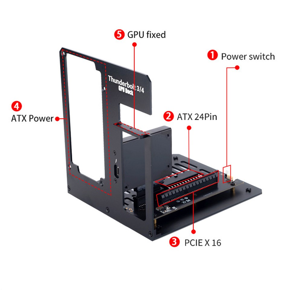 USB4 Thunderbolt 3/4 eGPU Dock Station Suport RTX4090 / RX7900XT ...