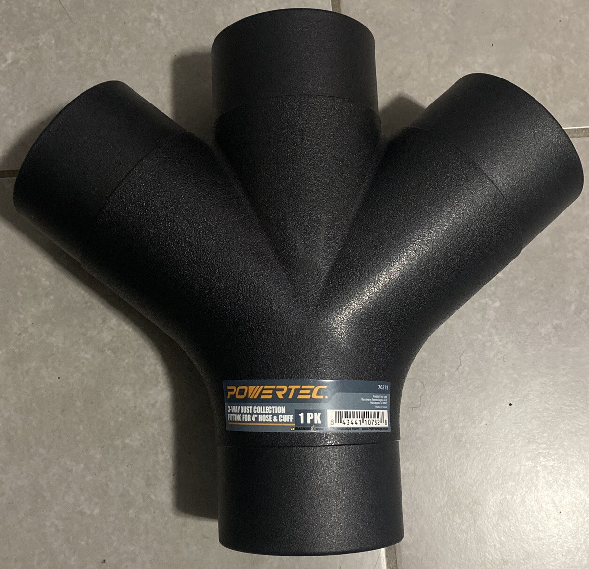 Powertec Dust Collection POWERTEC 3-Way Dust Collection Fitting - Y ...