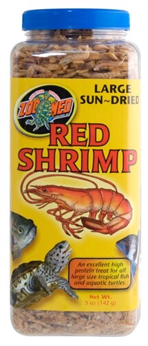 Zoo Med Large Sun-Dried Red Shrimp Aquatic Turtle Food, 5 oz ...