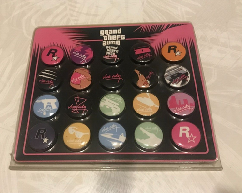 GTA Grand Theft Auto Vice City Promotional Pins 10th Anniversary ...