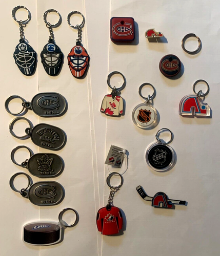 NHL Keychain Molson Export Lot Hockey Canadiens Leafs Bruins Nordiques ...