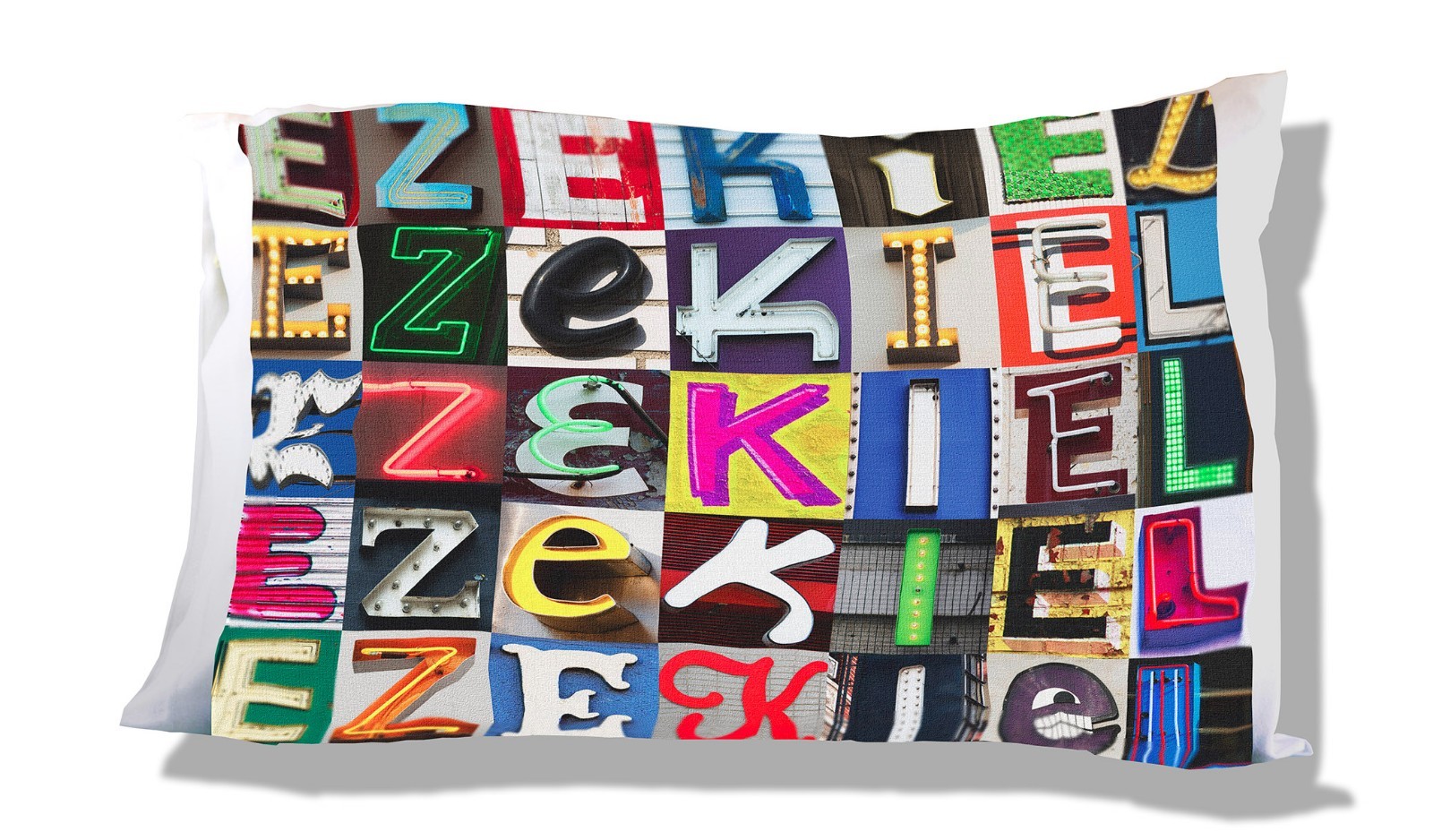 EZEKIEL Personalized Pillowcase featuring the name in photos of sign ...