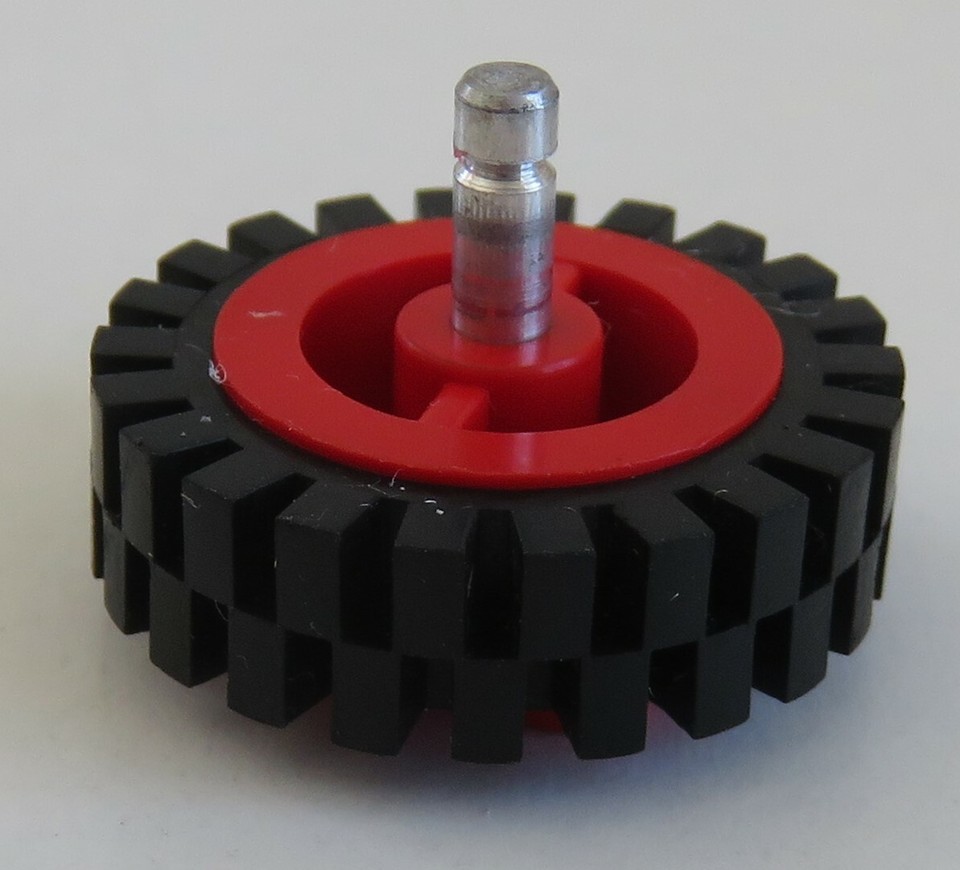 LEGO - Rad / Felge, rot mit 4 Noppen und Reifen, schwarz, (4 Stück ...