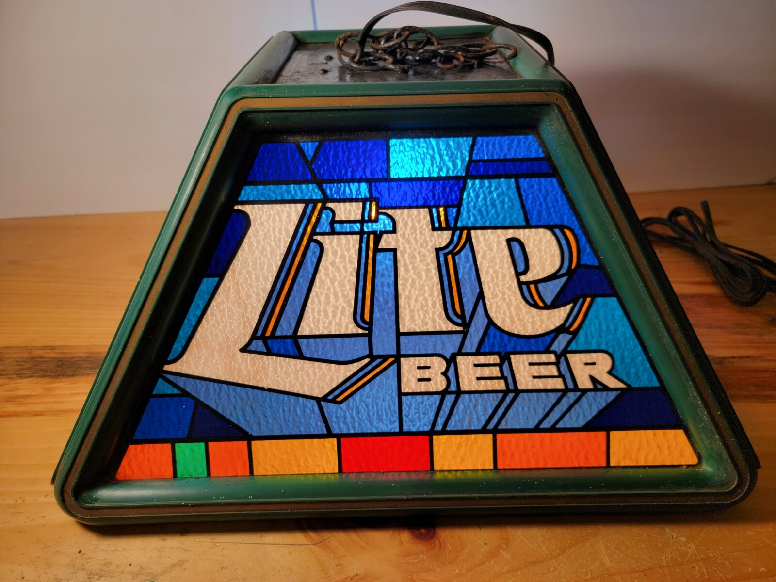 MILLER LITE BEER POOL TABLE LIGHT ~FROM MINEOLA HOTEL IL. AL CAPONE'S ...