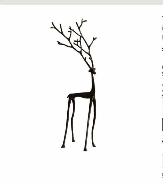 Pottery Barn 4387838 Bronze Sculpted Reindeer for sale online | eBay