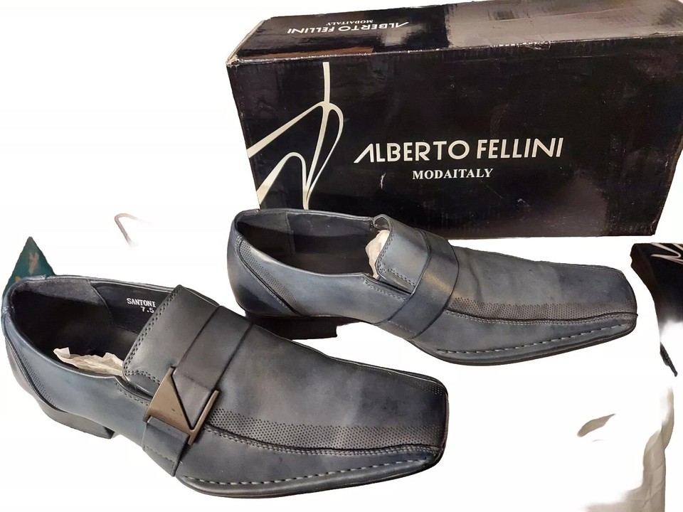 Alberto Fellini Men's Blue Dress Shoes Size 7.5M | eBay