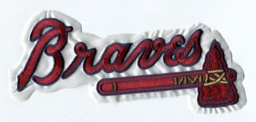 ATLANTA BRAVES MLB BASEBALL VINTAGE 7.5" SCRIPT LOGO TEAM PATCH | eBay