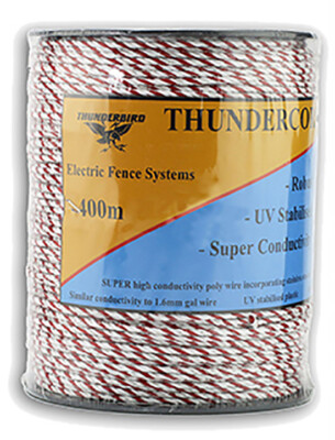 400m THUNDERCORD- Thunderbird Electric Fencing Cord RRP $165.98 #52A ...